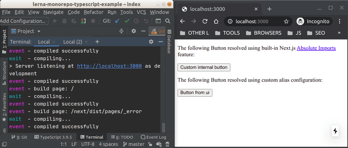 TypeScript aliases and Lerna monorepo setup - webman.pro